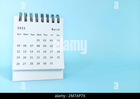 March 2023 Desk Calendar on Wooden Background Stock Photo - Alamy