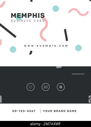 Memphis name card design vector Stock Vector Image & Art - Alamy