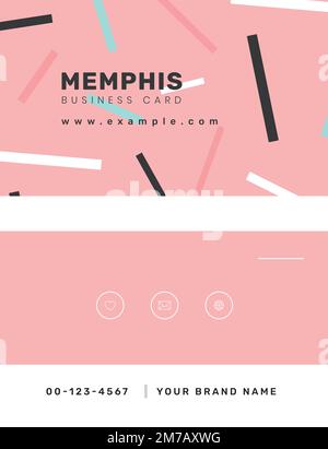 Memphis name card design vector Stock Vector Image & Art - Alamy