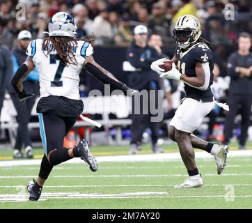 Carolina Panthers linebacker Shaq Thompson (7) during an NFL football ...