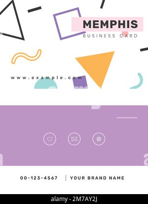 Memphis name card design vector Stock Vector Image & Art - Alamy