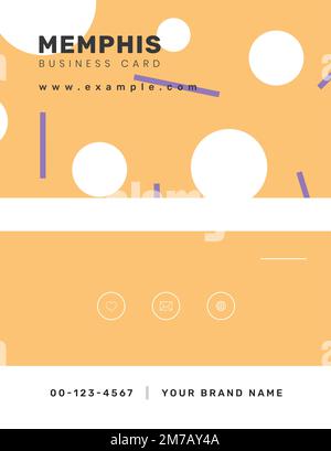 Memphis name card design vector Stock Vector Image & Art - Alamy