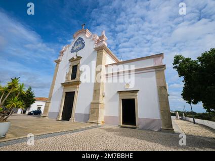 Exterior of the Moorish style, whitewhashed, simple, Roman Catholic ...