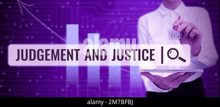Conceptual caption Judgement And Justice, Business overview system of ...