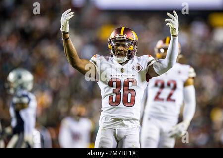 Washington Commanders cornerback Danny Johnson (36) runs during an NFL ...