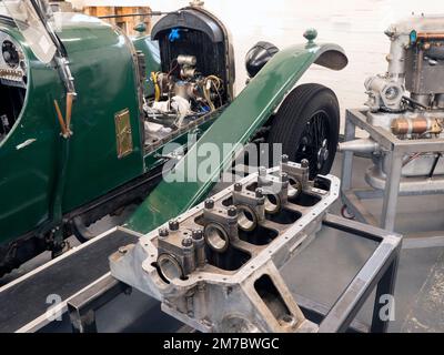 Vintage Bentley garage at the Bicester Winter Scramble at Bicester ...