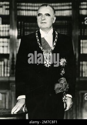 French politician and President Charles Pompidou, France 1970 Stock ...