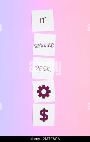 Writing displaying text It Service Desk. Word Written on Technological ...