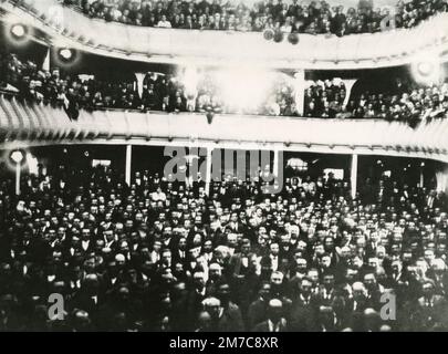 Communist Assembly meeting in a theatre, Sofia, Bulgaria, 1940s Stock ...