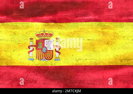 Spain Flag - Realistic Waving Fabric Flag Stock Photo - Alamy