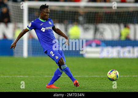 Dakonam Ortega Djene of Getafe CF during the La Liga EA Sports match ...