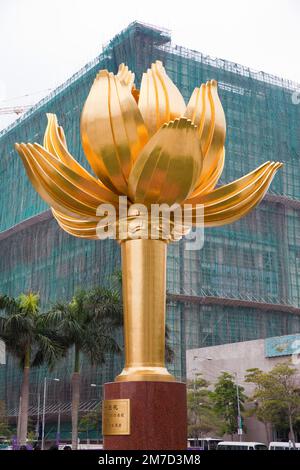 macau golden lotus square Stock Photo - Alamy