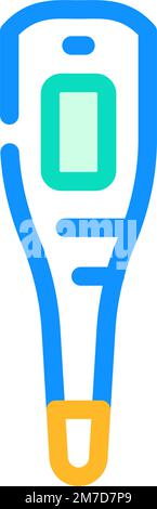oral thermometer first aid line icon vector illustration Stock Vector ...