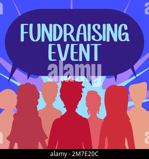 Writing displaying text Fundraising Event. Business concept campaign ...