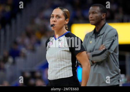 Referee Sha'Rae Mitchell during an NBA basketball game between the ...