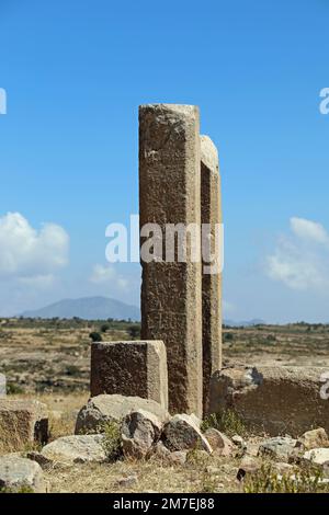 Pre-Aksumite Temple of Mariam Wakino in southern Eritrea Stock Photo ...
