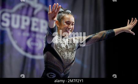 Georgia's Amanda Cashman competes on the vault during an NCAA ...