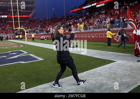 NFL Network reporter Bridget Condon interviews Los Angeles Rams wide ...