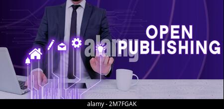 Inspiration showing sign Open Publishing. Internet Concept online ...