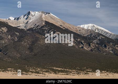Dramatic 14,037 Foot Little Bear Peak and Mount Blanca Sierra Massif ...