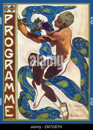 Vaslav Nijinsky in the Ballet The Afternoon of a Faun by C. Debussy ...