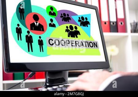 Cooperation concept shown on a computer screen Stock Photo - Alamy