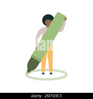 Person setting personal boundaries vector illustration. Cartoon ...