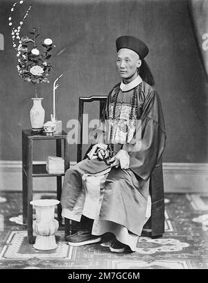 Lai Afong - Portrait of an Official - 1870's Stock Photo - Alamy