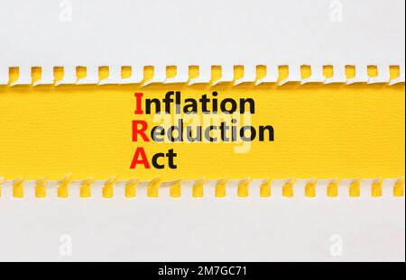 IRA inflation reduction act symbol. Concept words IRA inflation ...