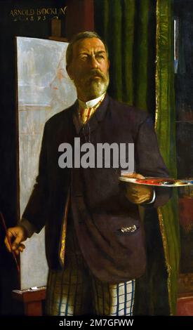 Self portrait by Arnold Böcklin (1827-1901) A Swiss symbolist painter ...