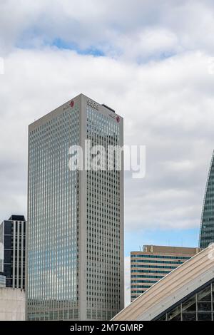 The Egee Tower (Tour Égée) in La Defense, head office of Elior, Paris, France Stock Photo - Alamy