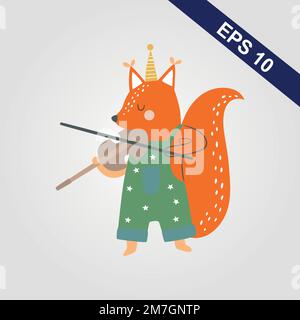 Cute fox cartoon vector file Stock Vector Image & Art - Alamy