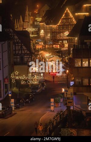 Christmas Market, Calw, Black Forest, Baden-Württemberg, Germany Stock ...