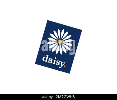 Daisy Group, rotated logo, white background Stock Photo - Alamy