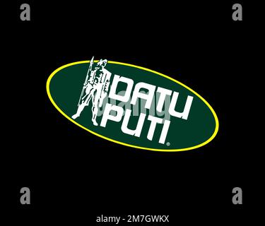 Datu Puti, Rotated Logo, Black Background Stock Photo - Alamy