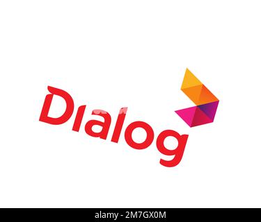 Dialog Axiata, rotated logo, white background Stock Photo - Alamy