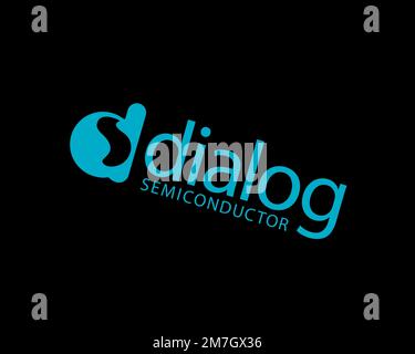 Dialog Semiconductor, Logo, Black background Stock Photo - Alamy