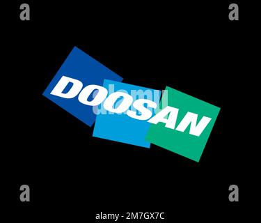 Doosan Heavy Industries & Construction, Logo, Black background Stock ...