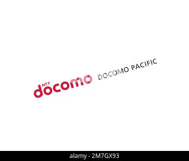 DoCoMo Pacific, rotated logo, white background B Stock Photo - Alamy