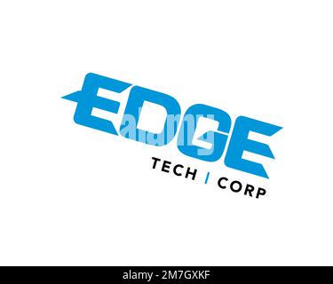 EDGE Tech, rotated logo, white background Stock Photo - Alamy