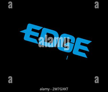 EDGE Tech, rotated logo, black background Stock Photo - Alamy