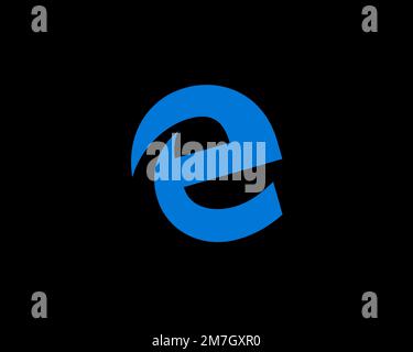 EdgeHTML, Logo, Black background Stock Photo - Alamy