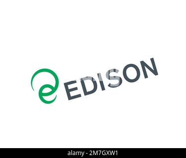 Edison company, Logo, White background Stock Photo - Alamy