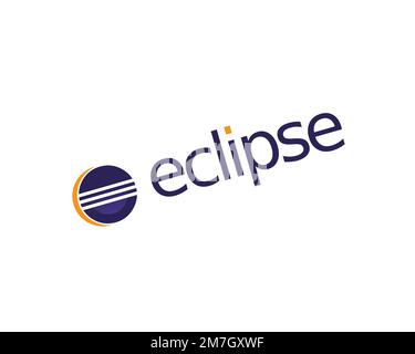 Eclipse software, rotated logo, white background B Stock Photo - Alamy
