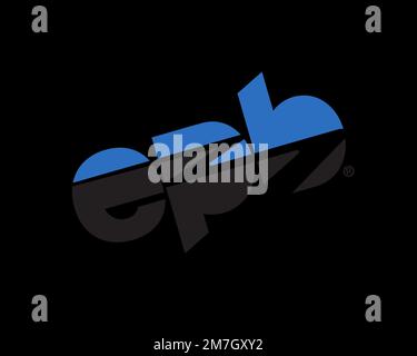 EPB, rotated logo, black background B Stock Photo - Alamy