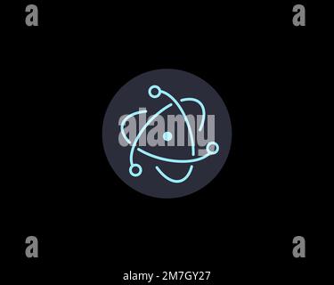 Electron software framework, Logo, Black background Stock Photo - Alamy