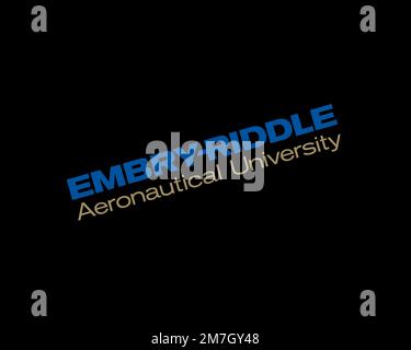 Embry-Riddle Aeronautical University, Logo, Black Background Stock ...