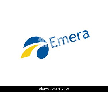 Emera, rotated logo, white background B Stock Photo - Alamy