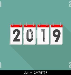 Calendar new year icon. Simple illustration of calendar new year vector ...