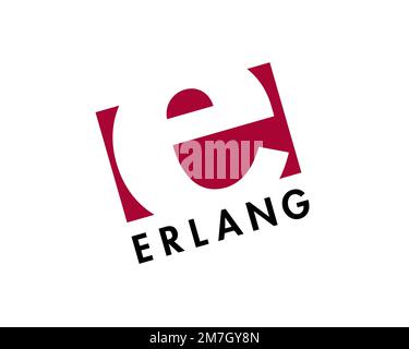 Erlang programming language, rotated logo, white background B Stock ...